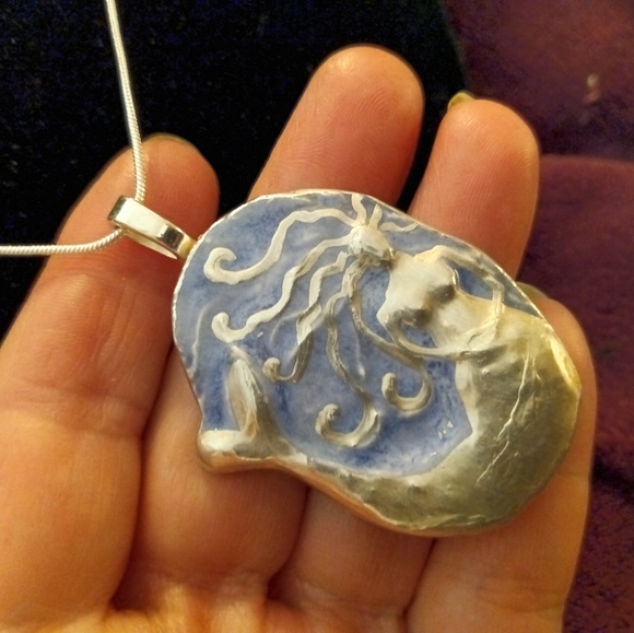 925 Sterling Silver | Jewelry | Vintage Mermaid Pendant Ss Chain ...